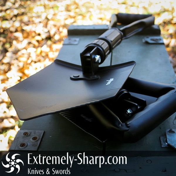 Folding trench shovel store