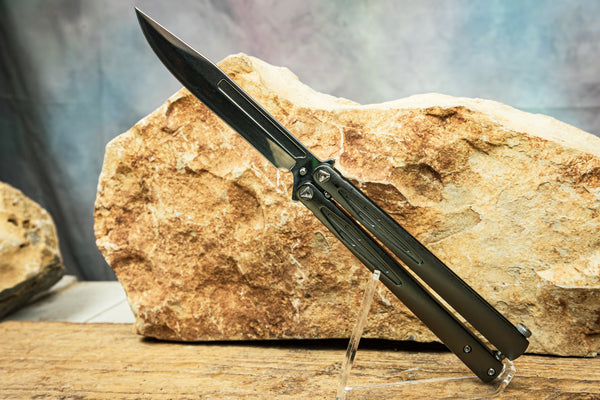 Happy Jack Butterfly Bailisong flip knife Butterfly Blade 4.5" blade ...